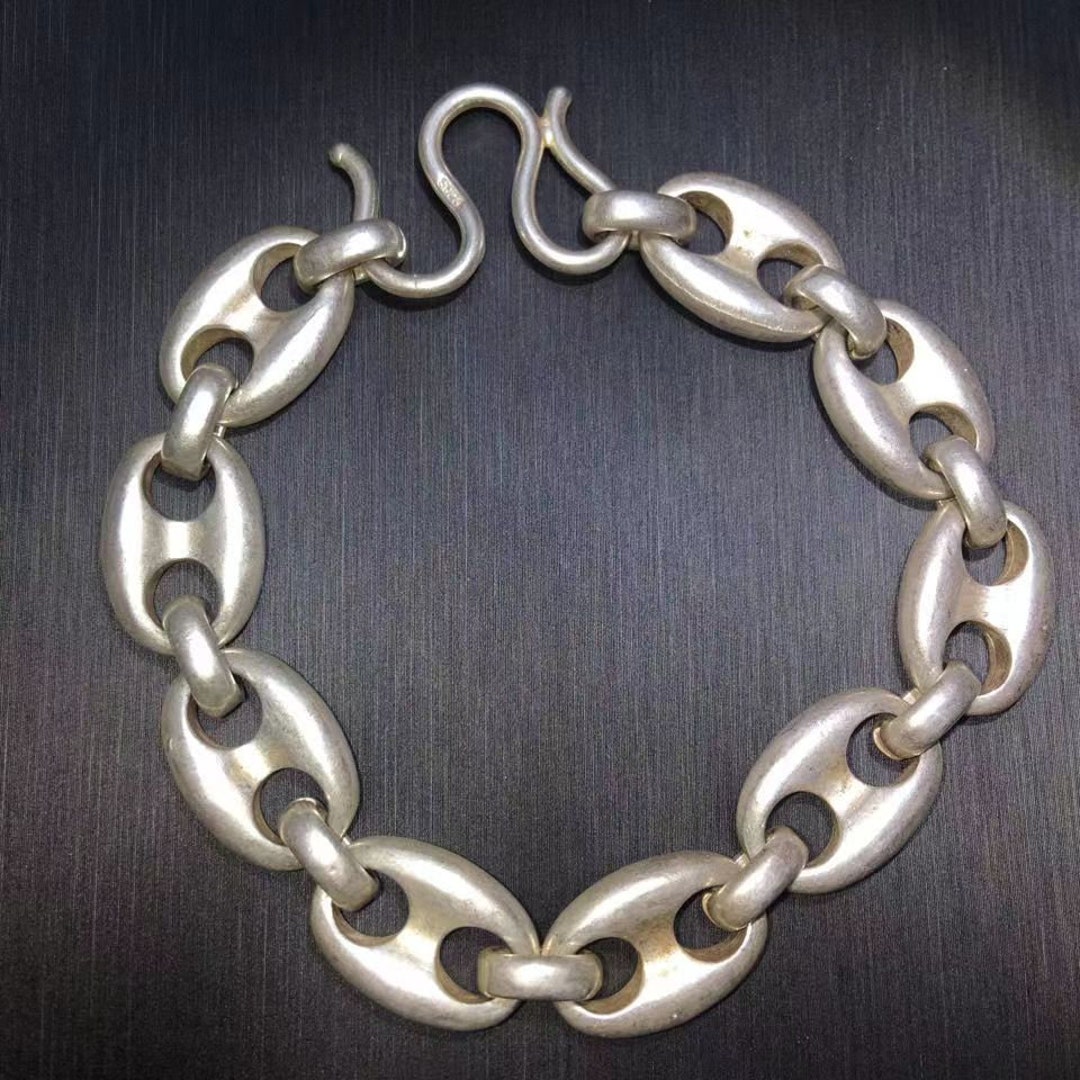 Wealthy Beans Sterling Silver Bracelet Handmade the Best - Etsy