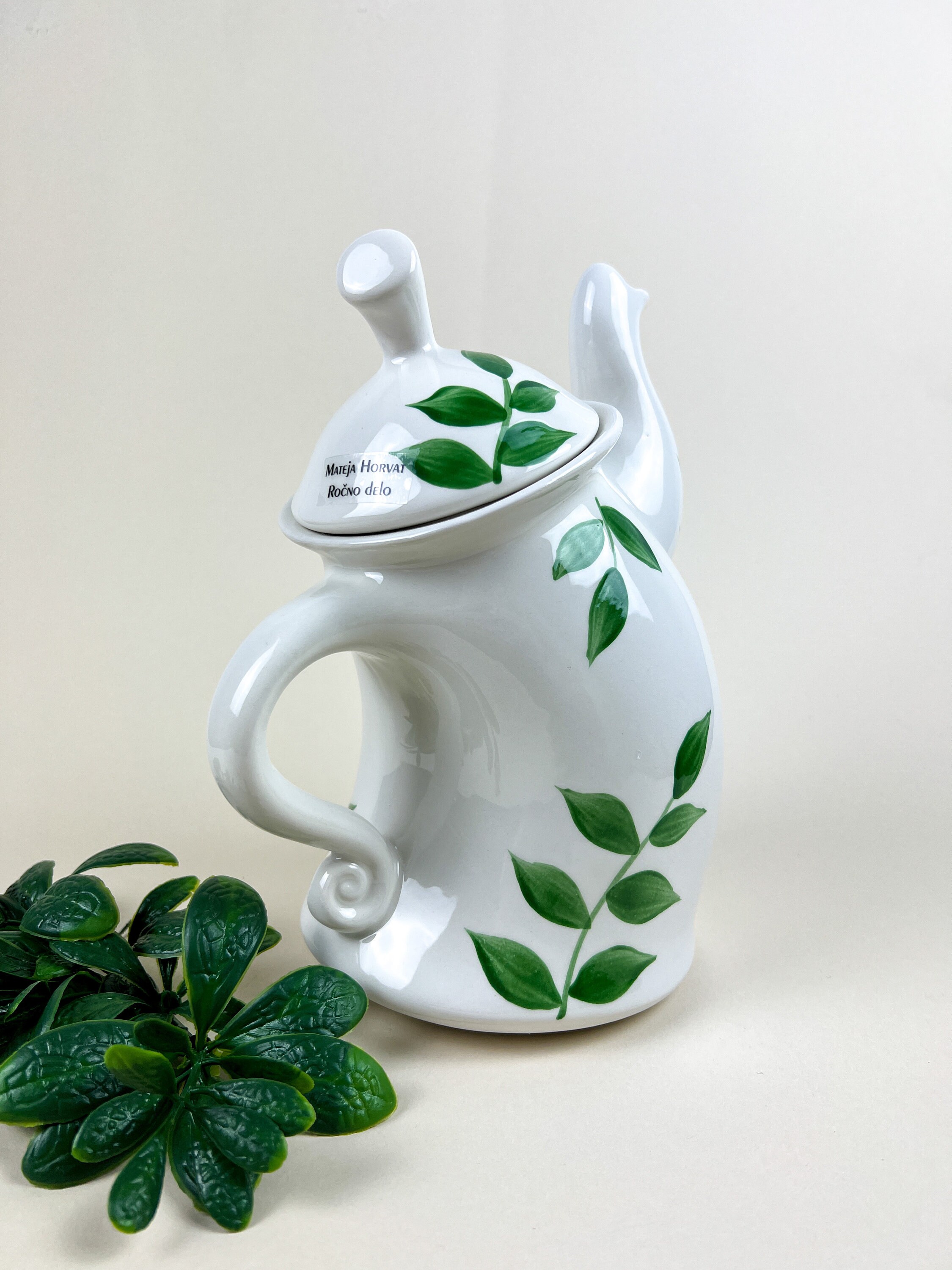 Ceramic Dancing Teapot / Tropical Teapot - Etsy