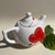 Ceramic Dancing Teapot / Teapot With Red Poopy Flower - Etsy