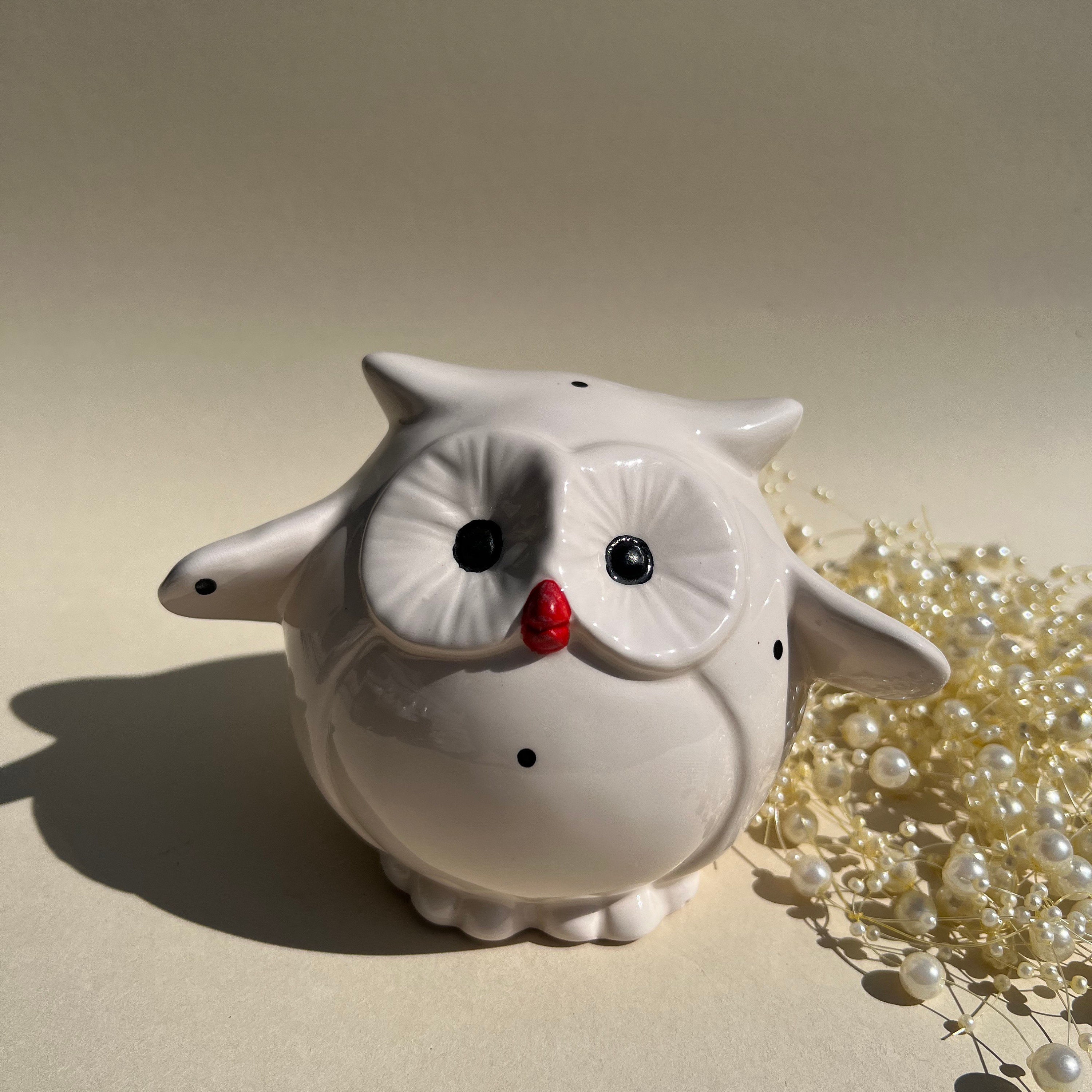 Ceramic Owl Money Bank / Handmade Piggy Bank for the Kids / Owl Piggy ...