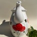 Ceramic Dancing Teapot / Teapot With Red Poopy Flower - Etsy