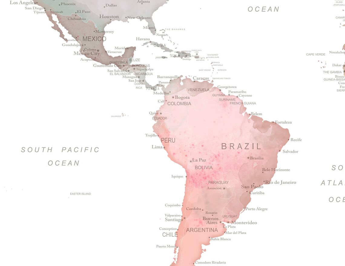 World Map Poster Large Wall Art Decor Push Pin Travel Track - Etsy