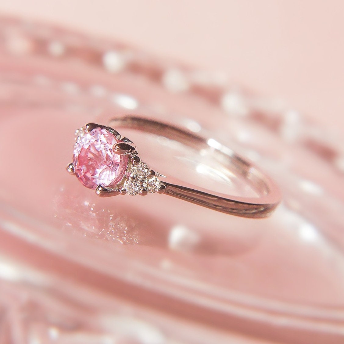 Pink Spinel Ring for Her Personalized Gift for Her Engagement Ring Pink ...