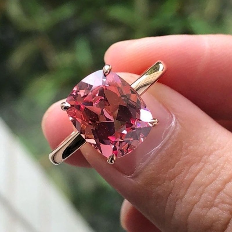 Pink Tourmaline Ring - Etsy