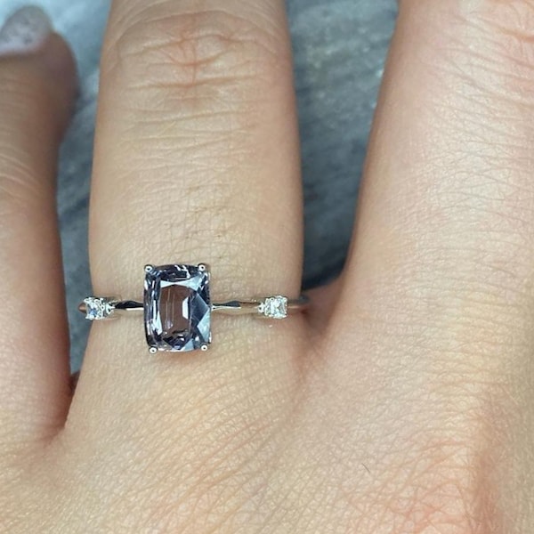 Grey Spinel Ring - Etsy