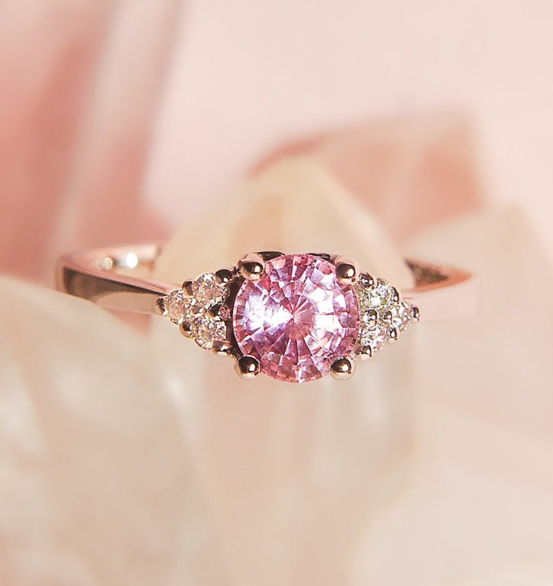 Pink Spinel Ring for Her Personalized Gift for Her Engagement Ring Pink ...