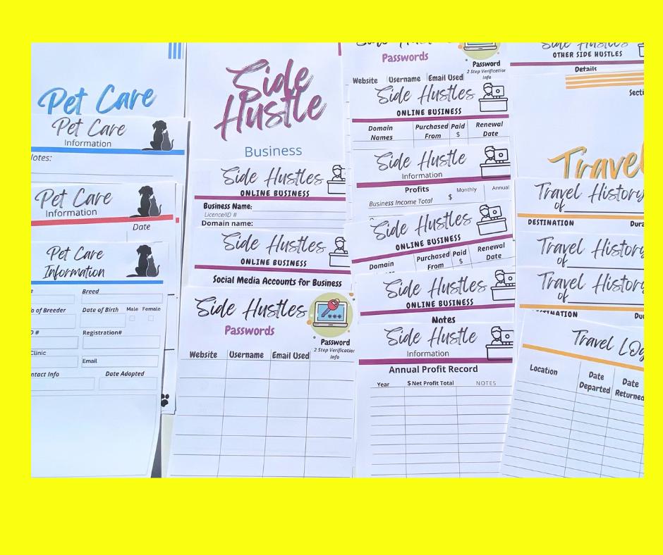 Printable, Interactive QR Code Emergency Planner Binder, "what If ...