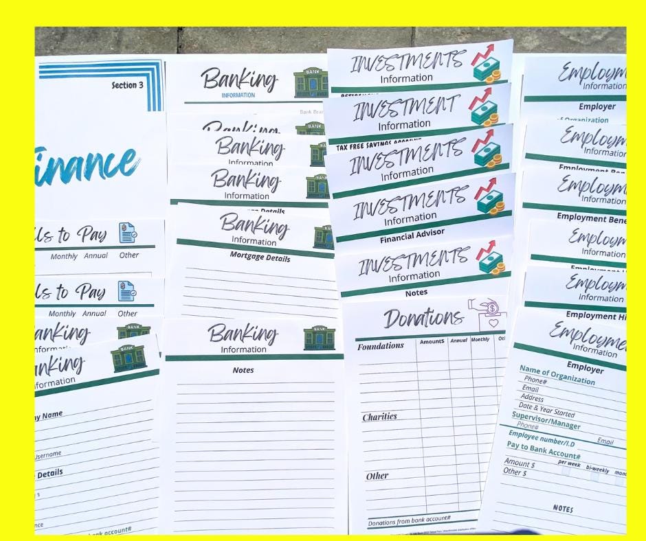 Printable, Interactive QR Code Emergency Planner Binder, "what If ...