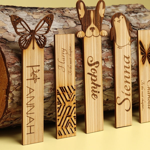 Wooden Bookmarks - Etsy