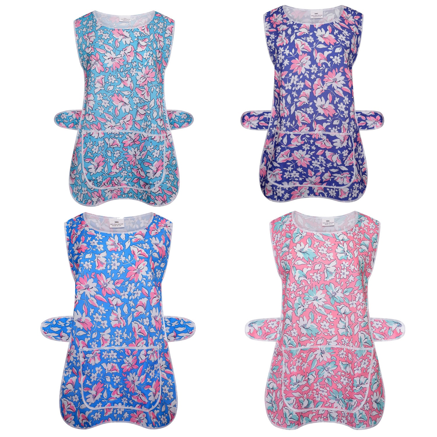 Ladies Womens Tabard Floral Home Work Tabards Overall Kitchen Cleaning ...