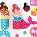 Mermaid Printable Craft Project Summer Worksheet Little Mermaid Party ...