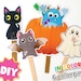 Printable Craft Halloween Activity, Pumpkin With Halloween Puppets ...