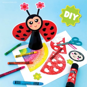 Ladybug Craft Template for Kids, Summer Craft Activity Insect Ladybug ...