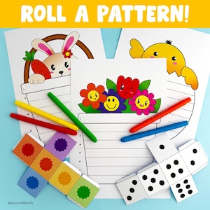 Easter Egg Roll a Pattern Activity: Spring Fine Motor Skills (printable ...