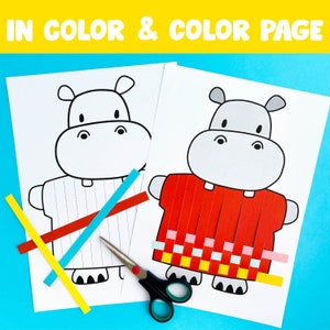 Paper Animals Printable Craft Activity Kids Weaving Template Animal ...