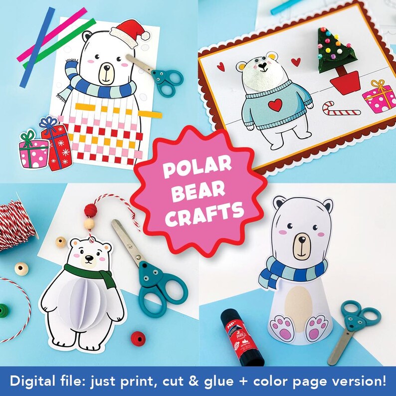 Christmas Craft Bundle Low-prep | Printable Winter Activities Kids Fine ...