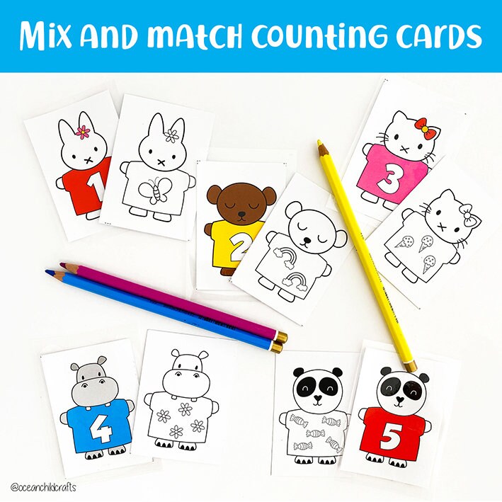 BIG Craft Printable Bundle Kids Summer Activities Montessori Worksheet ...