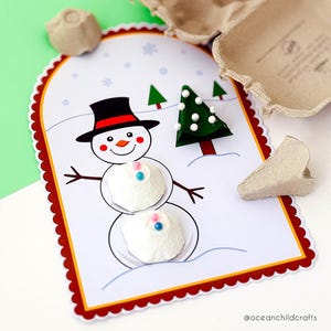 Build a Snowman Craft Printable | DIY 3D Christmas Card | Cute Winter ...