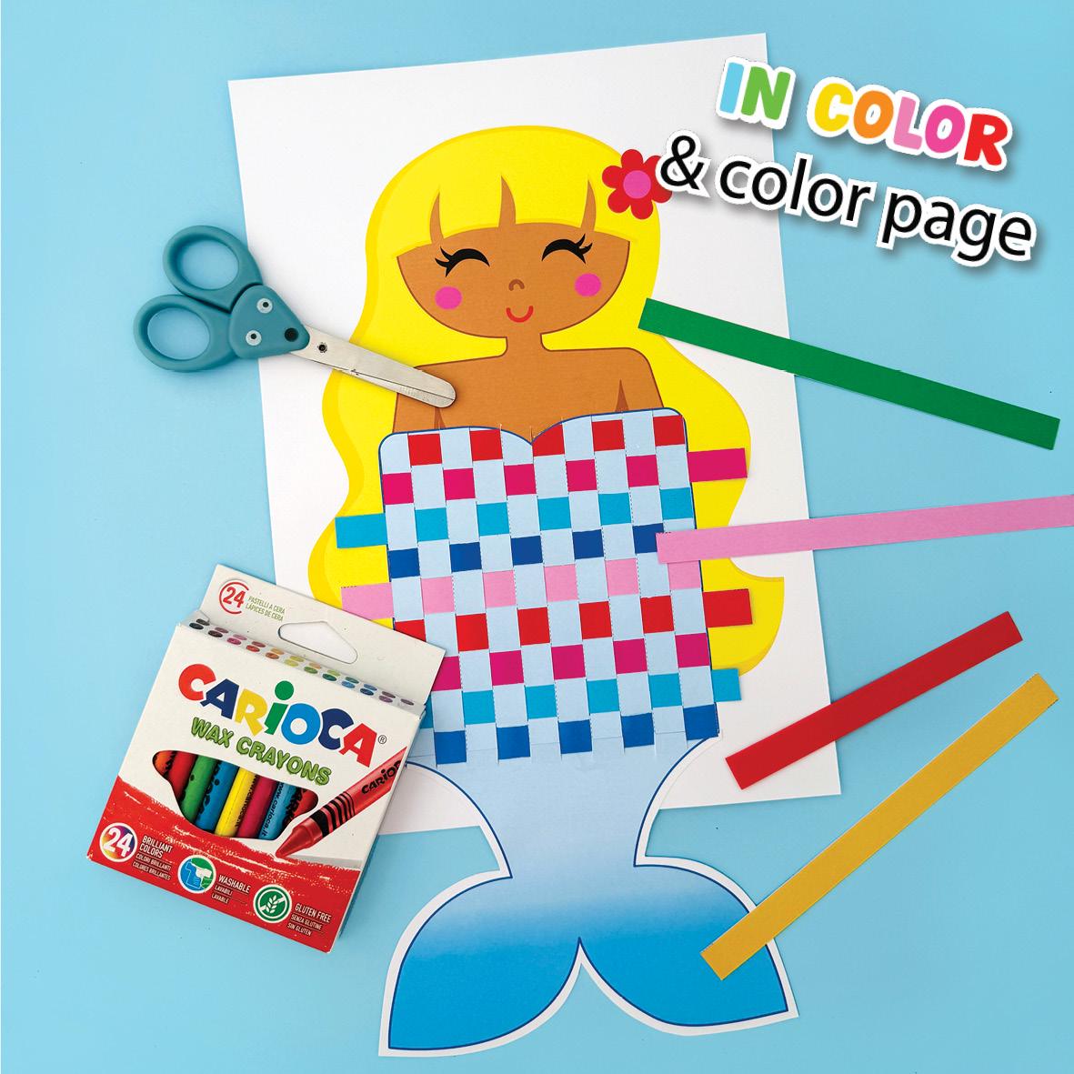 Mermaid Craft Printable Paper Weaving | Fine Motor Activity for Kids ...