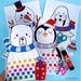 Printable Winter Bundle Art Activity Kids: Snowman Penguin Polarbear ...