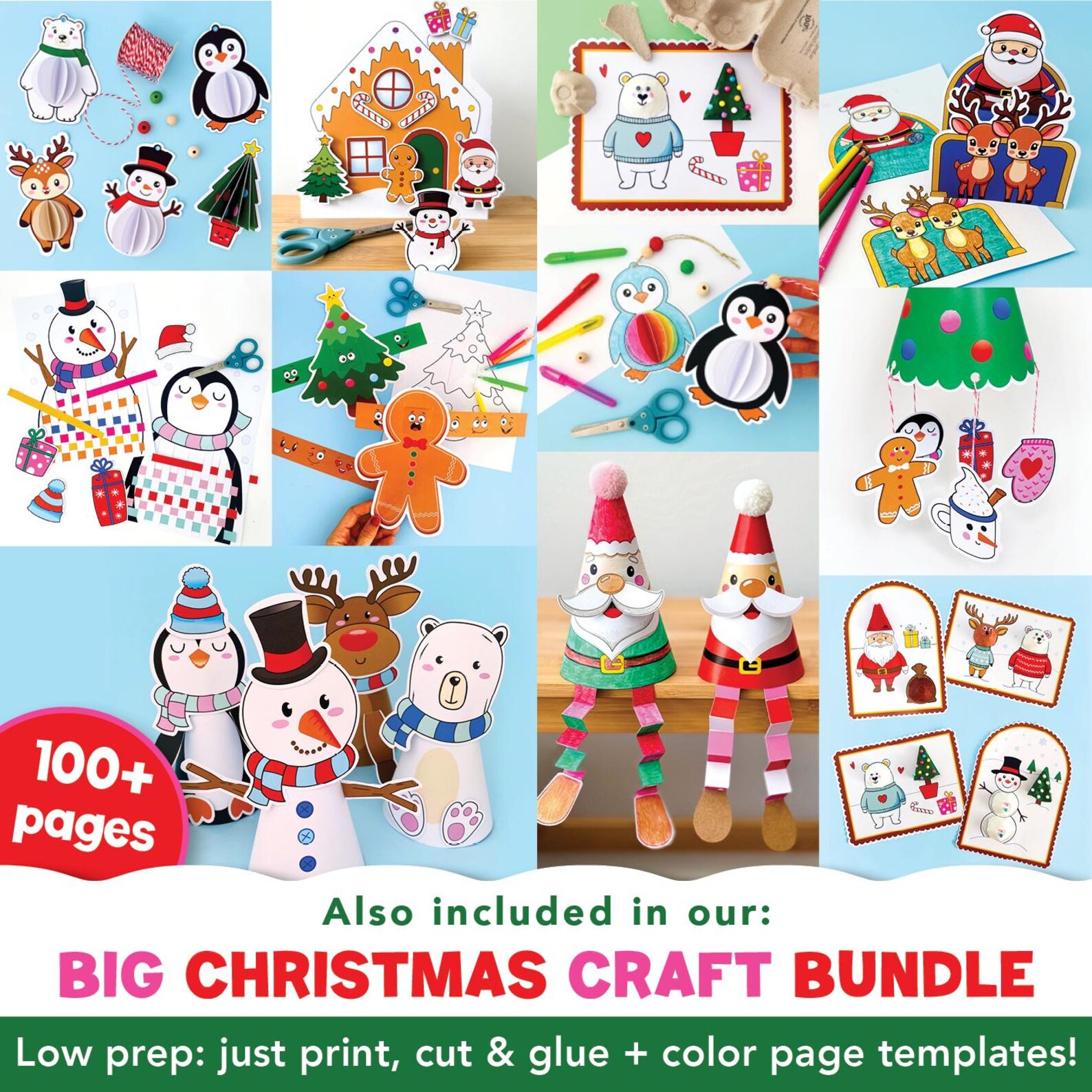 Build a Snowman Paper Craft Template Winter Activity Homeschool Craft ...