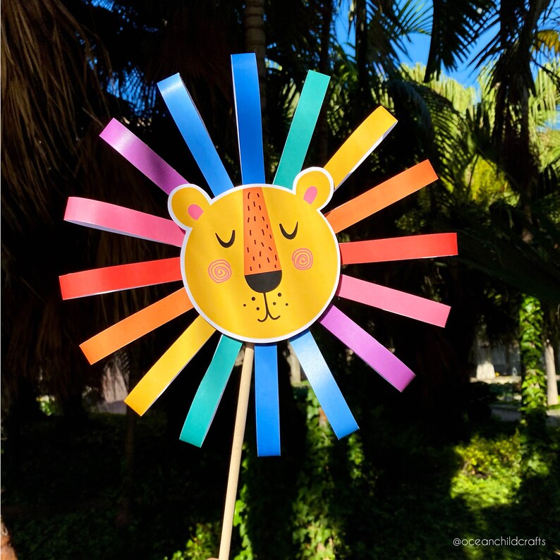 Lion Printable Craft Activity Kindergarten Lion Coloring Template Wild ...