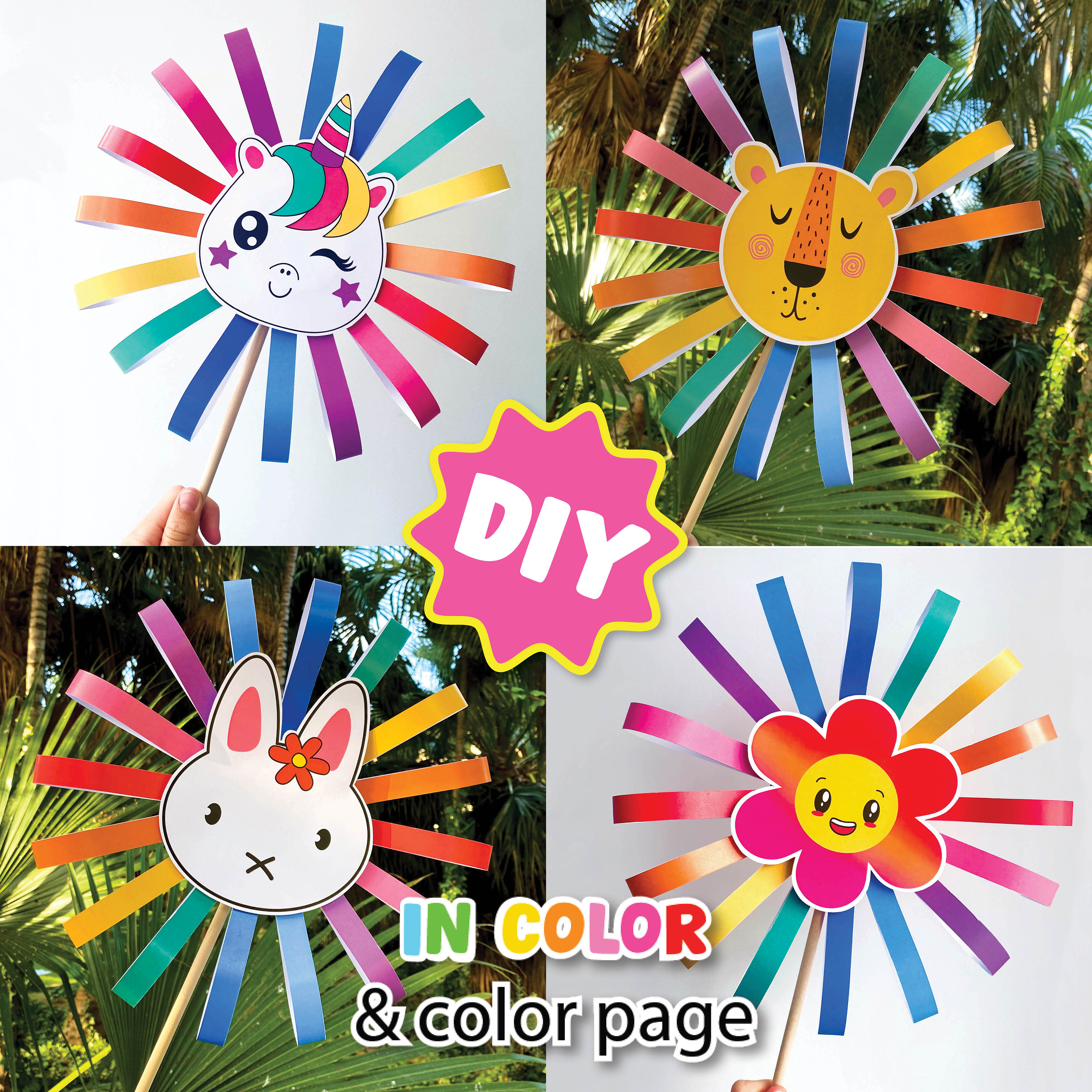 Craft Bundle Summer 2024 Activity Template Animals, Summer Printables ...