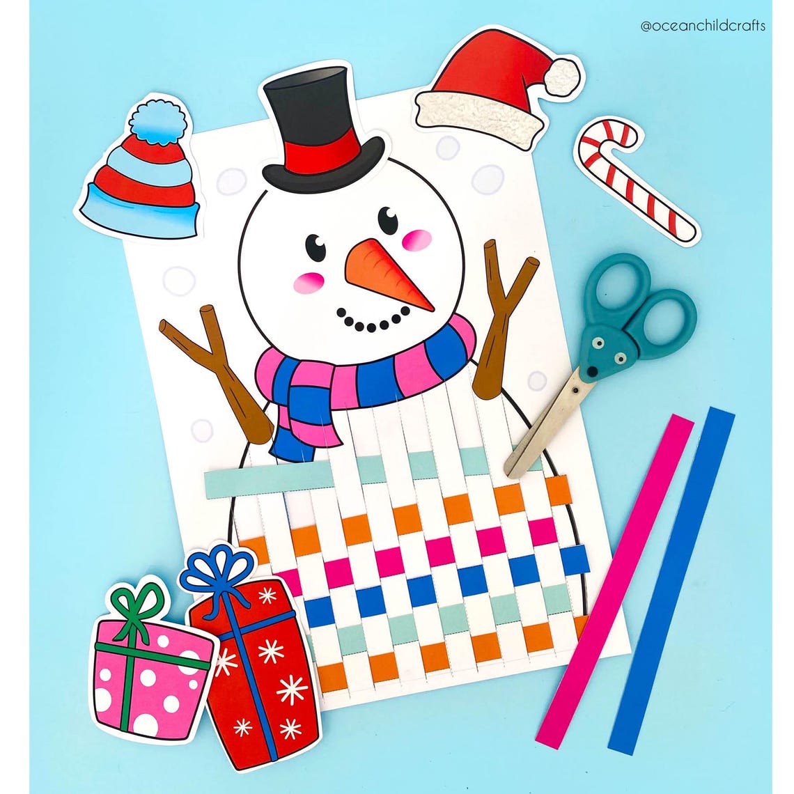 Snowman Printable Craft Template Kids Build a Snowman Preschool Craft ...