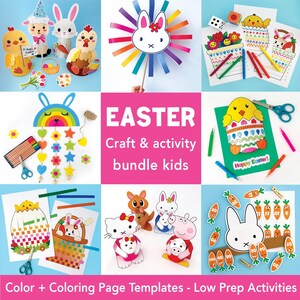 Easter Egg Surprise Craft Printable Color Cut and Glue Bunny Coloring ...