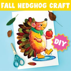 Hedgehog Fall Craft Printable | Fun Autumn Art Activity for Kids ...
