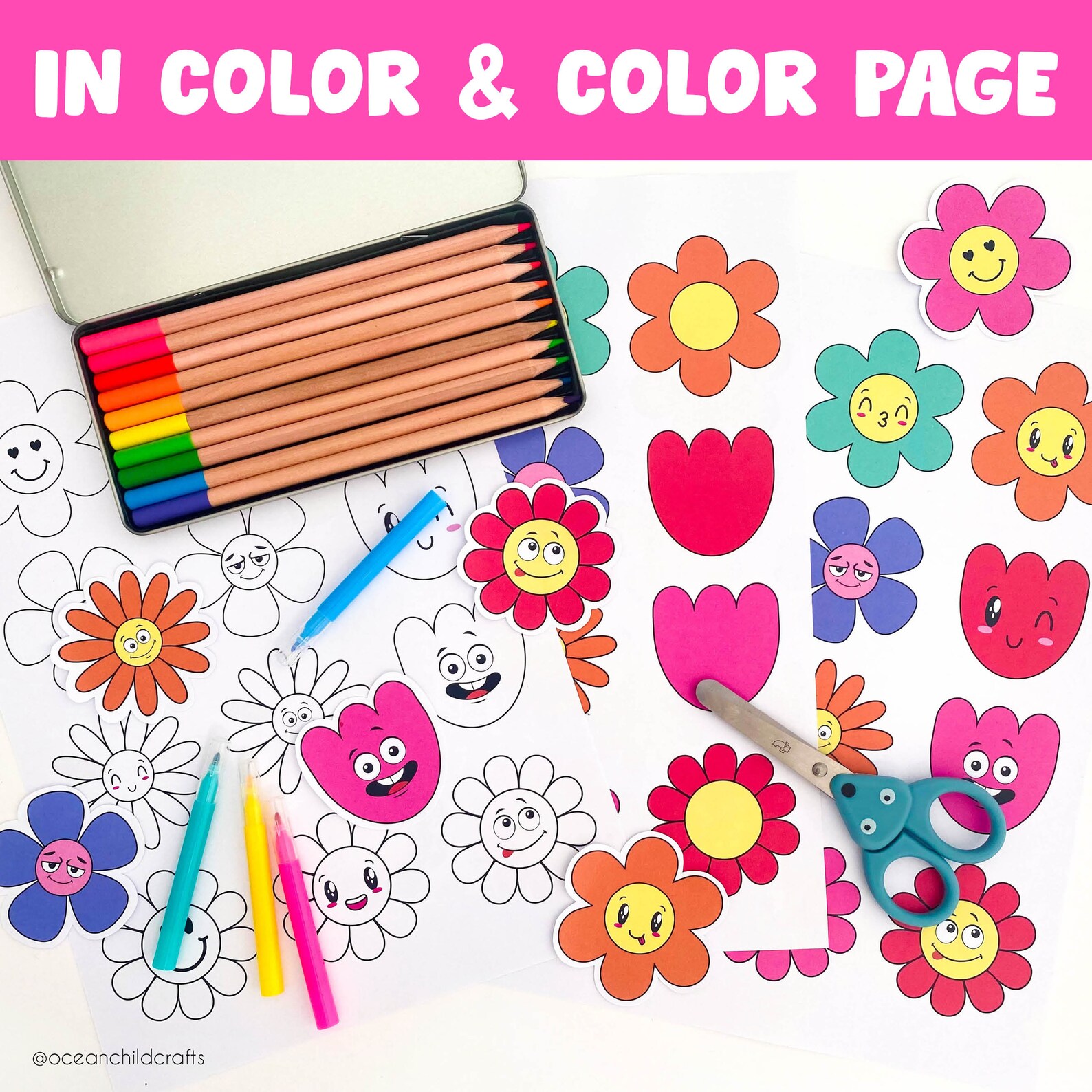 DIY Flower Craft Printable Mothers Day Floral Bouquet Mom Birthday ...