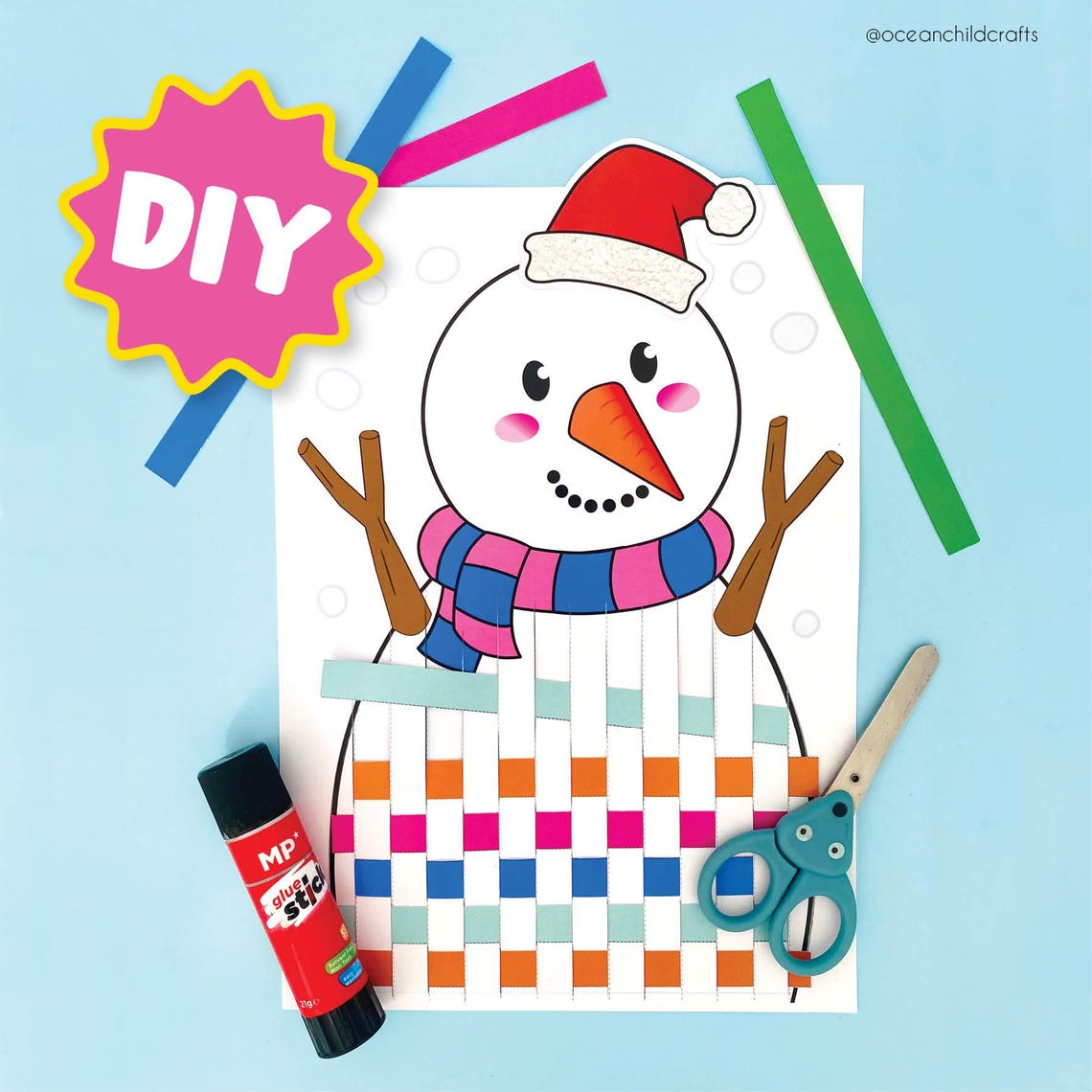 Snowman Printable Craft Template Kids Build a Snowman Preschool Craft ...