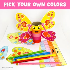 Spring Printable Butterfly Craft Preschool Activity Kids Coloring Page ...
