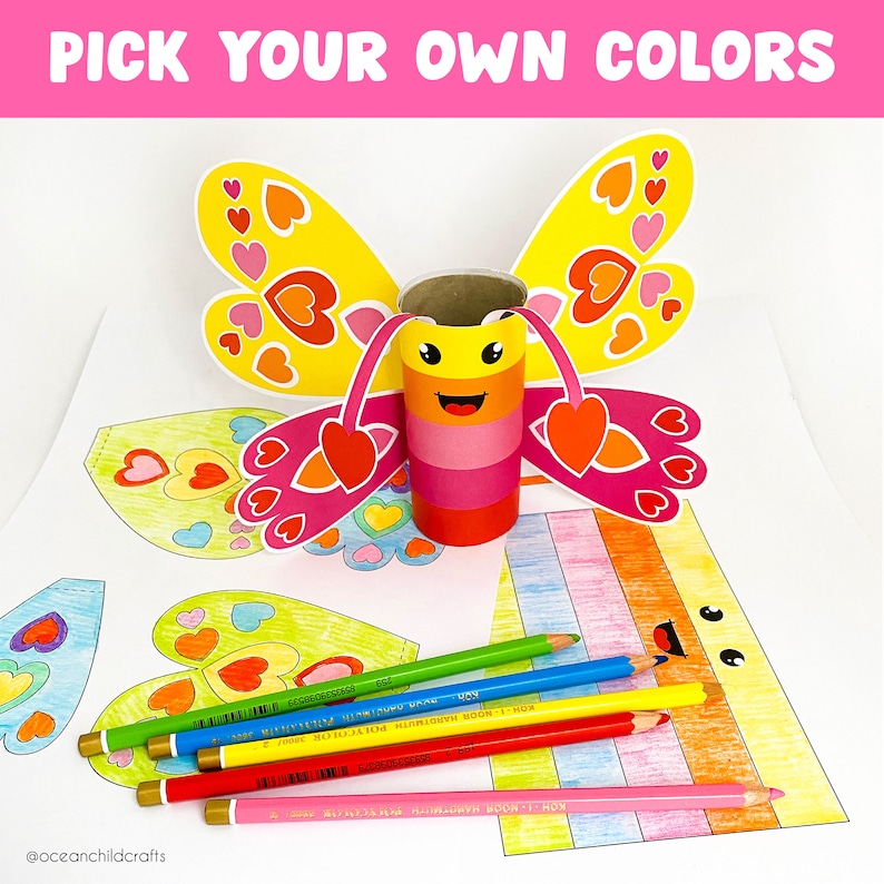 Spring Printable Butterfly Craft Preschool Activity Kids - Etsy