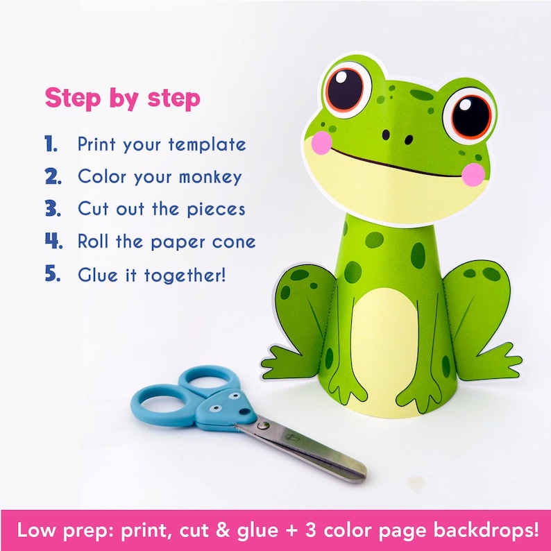 Frog Printable Craft for Kids | Spring Animal Craft | Frog Puppet ...