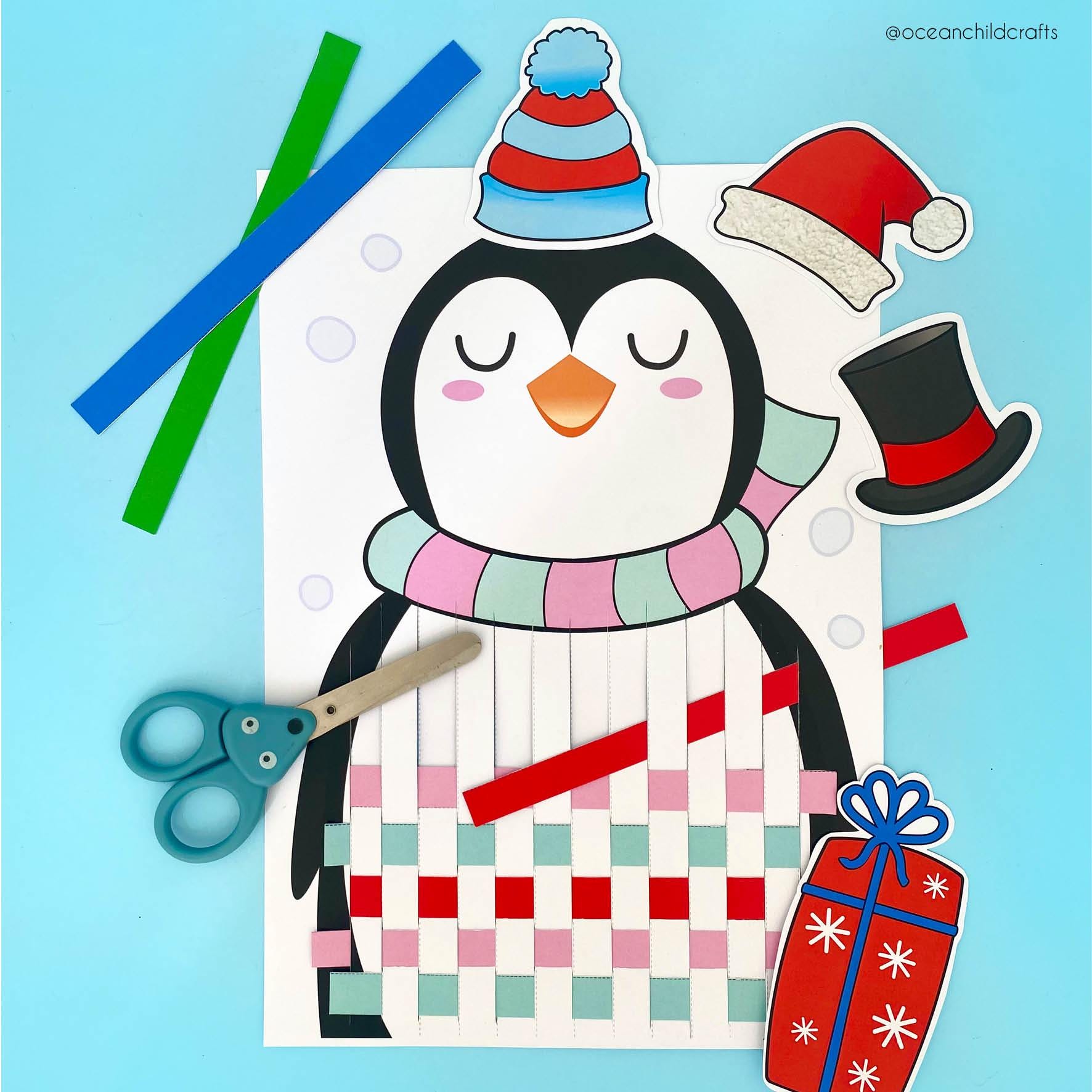 Winter Pernguin Fine Motor Printable Arctic Animal Craft Activity ...