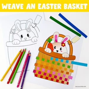 Printable Easter Fine Motor Skill Paper Weaving Craft Spring Animal ...