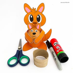 Easter Egg Holder Printable Kangaroo Fun Craft Template Easter Party ...