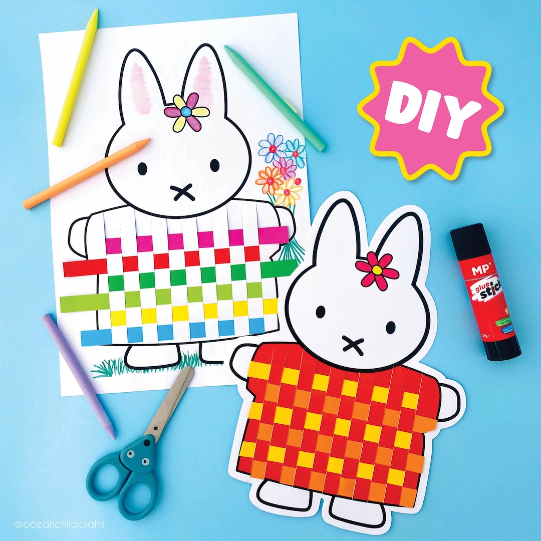 Spring Bunny Craft Activity Preschool Worksheet Fine Motor Printable ...