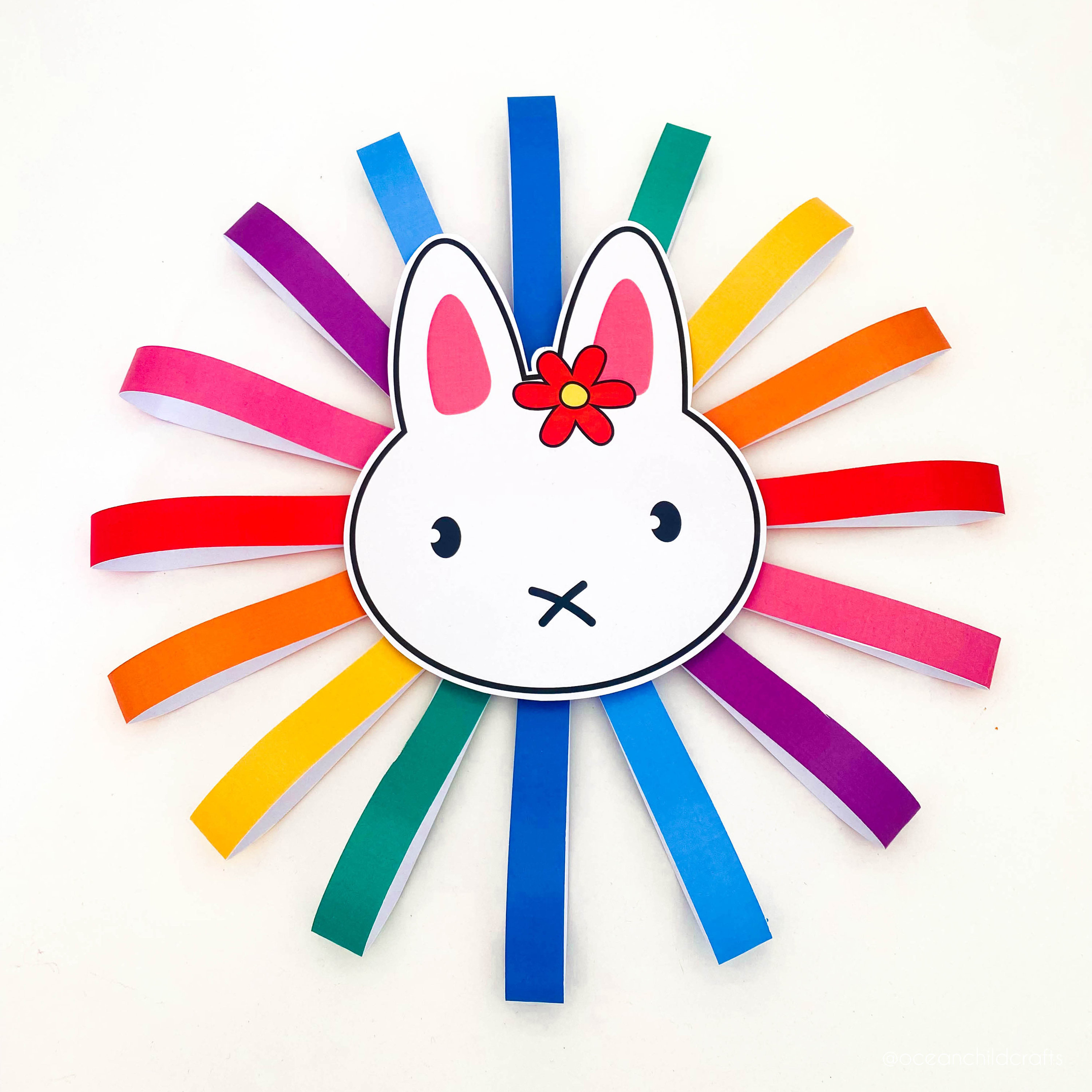 Animal Craft Printable Spring Art Activity Bunny Craft Kindergarten ...