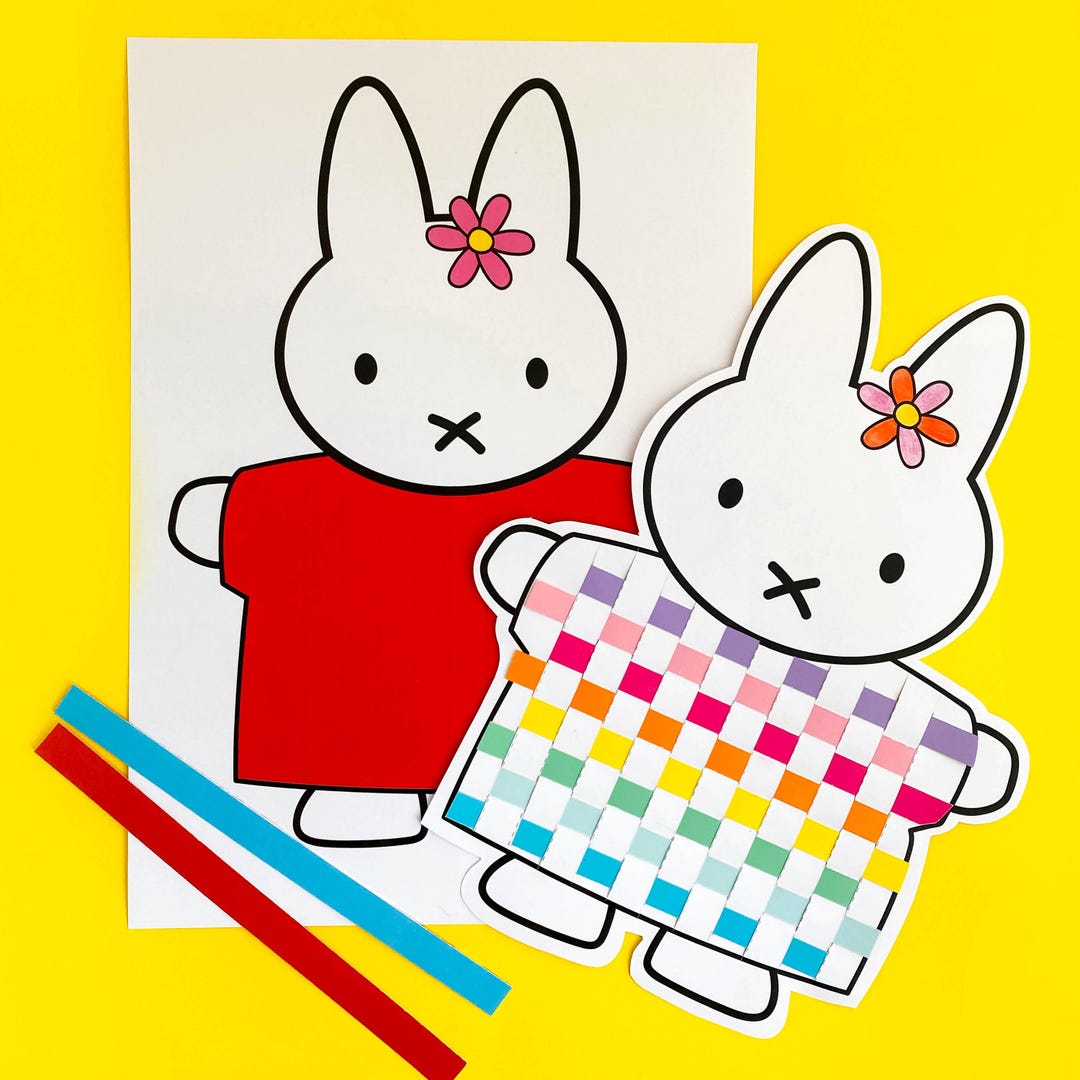 Preschool Bunny Craft Printable and Coloring Page – Paper Weaving Bunny ...