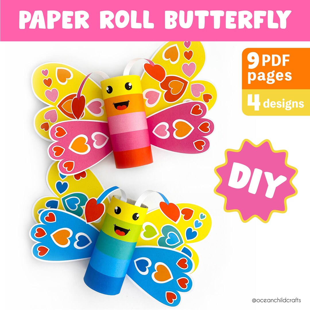 Spring Printable Butterfly Craft Preschool Activity Kids Coloring Page ...