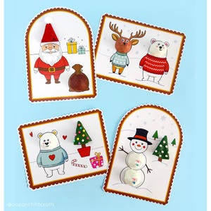 Build a Snowman Craft Printable | DIY 3D Christmas Card | Cute Winter ...