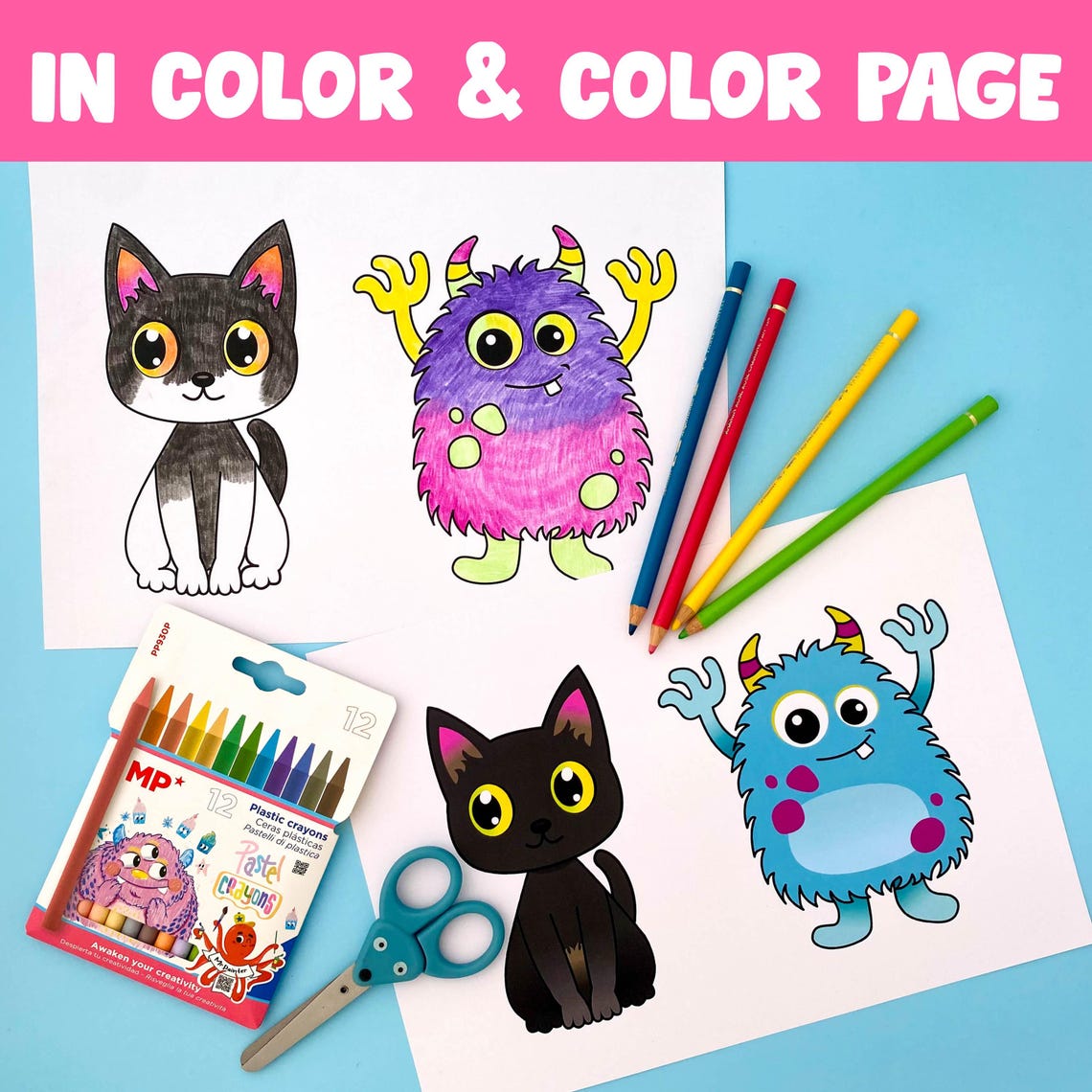 Fall Halloween Printable Craft for Kids, DIY Halloween Puppet Template ...