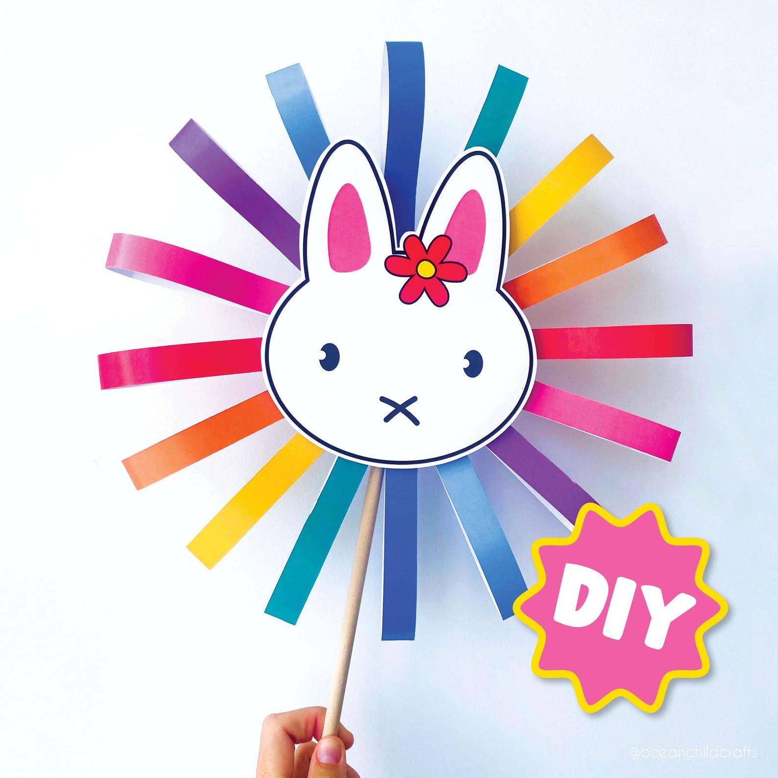 Animal Craft Printable Spring Art Activity Bunny Craft Kindergarten ...