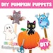 Fall Halloween Printable Craft for Kids, DIY Halloween Puppet Template ...