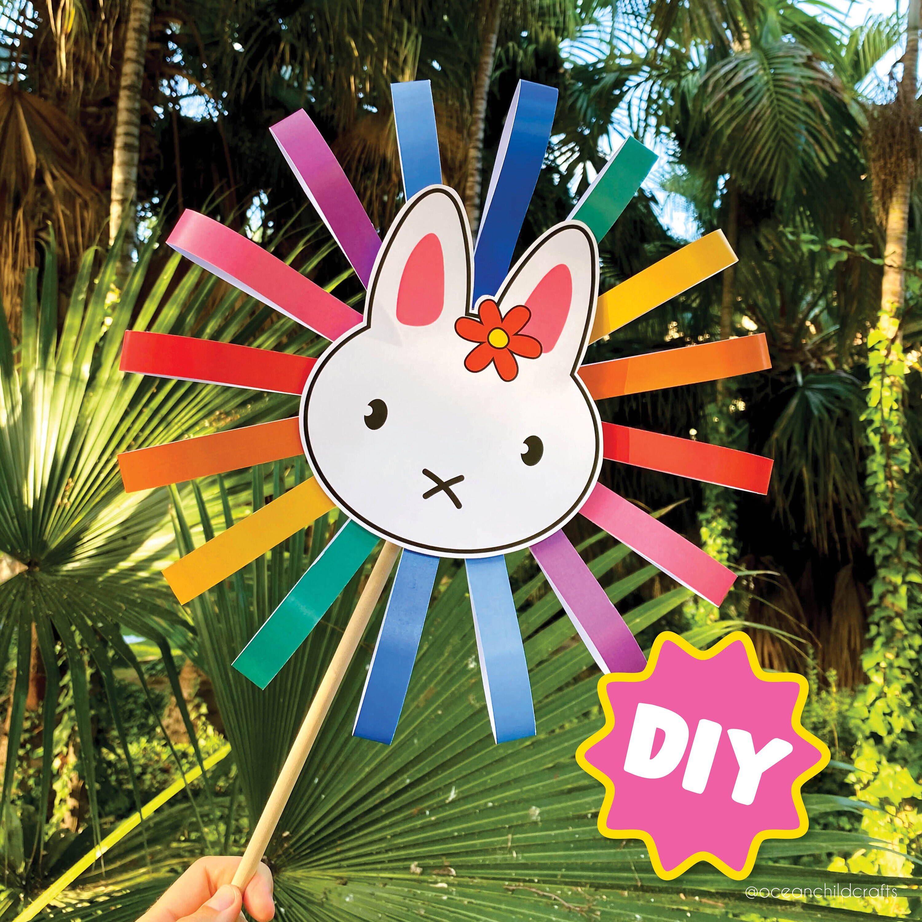 Animal Craft Printable Spring Art Activity Bunny Craft Kindergarten ...