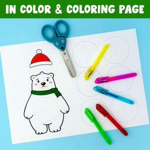 Simple Polar Bear Craft Winter | Arctic Animal Fine Motor Activity for ...
