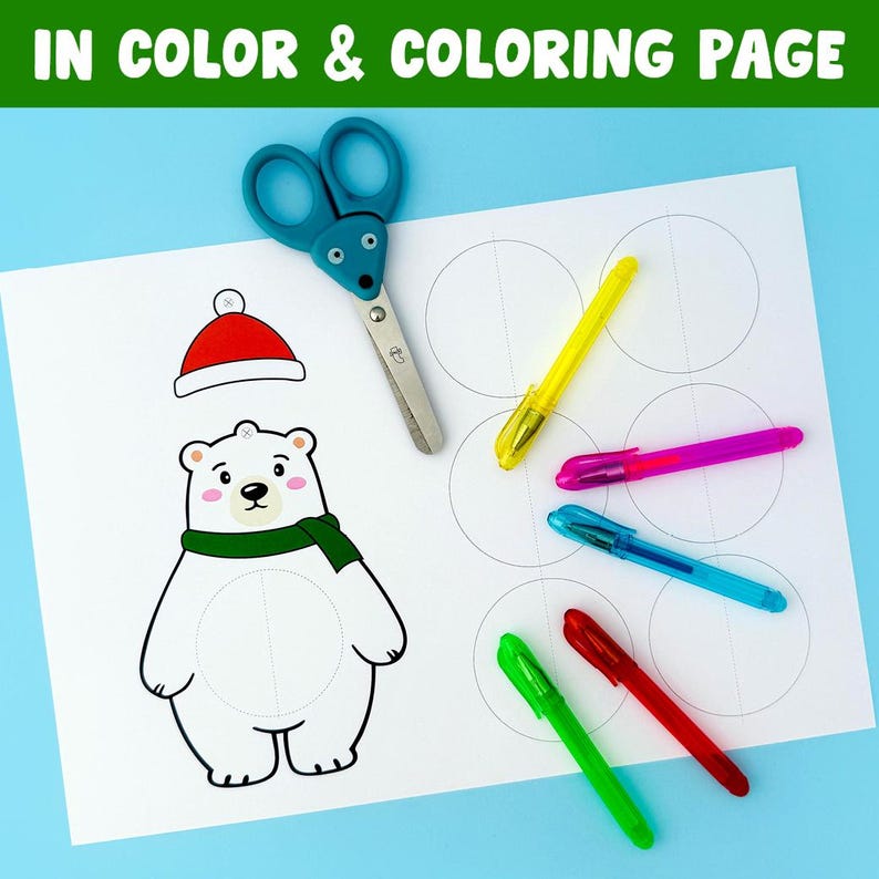 Simple Polar Bear Craft Winter | Arctic Animal Fine Motor Activity for ...