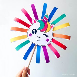 DIY Unicorn Craft Printable Rainbow Unicorn Art Activity Kids Template ...